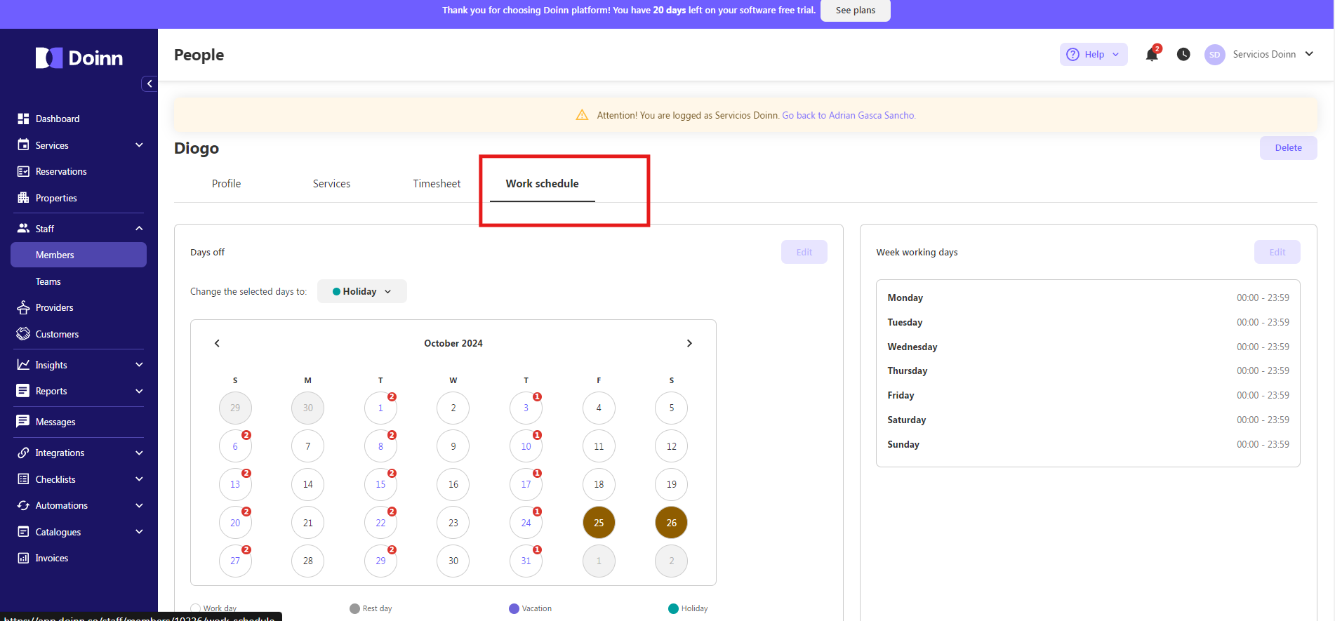 How to configure my staff attendance details including holidays, days ...