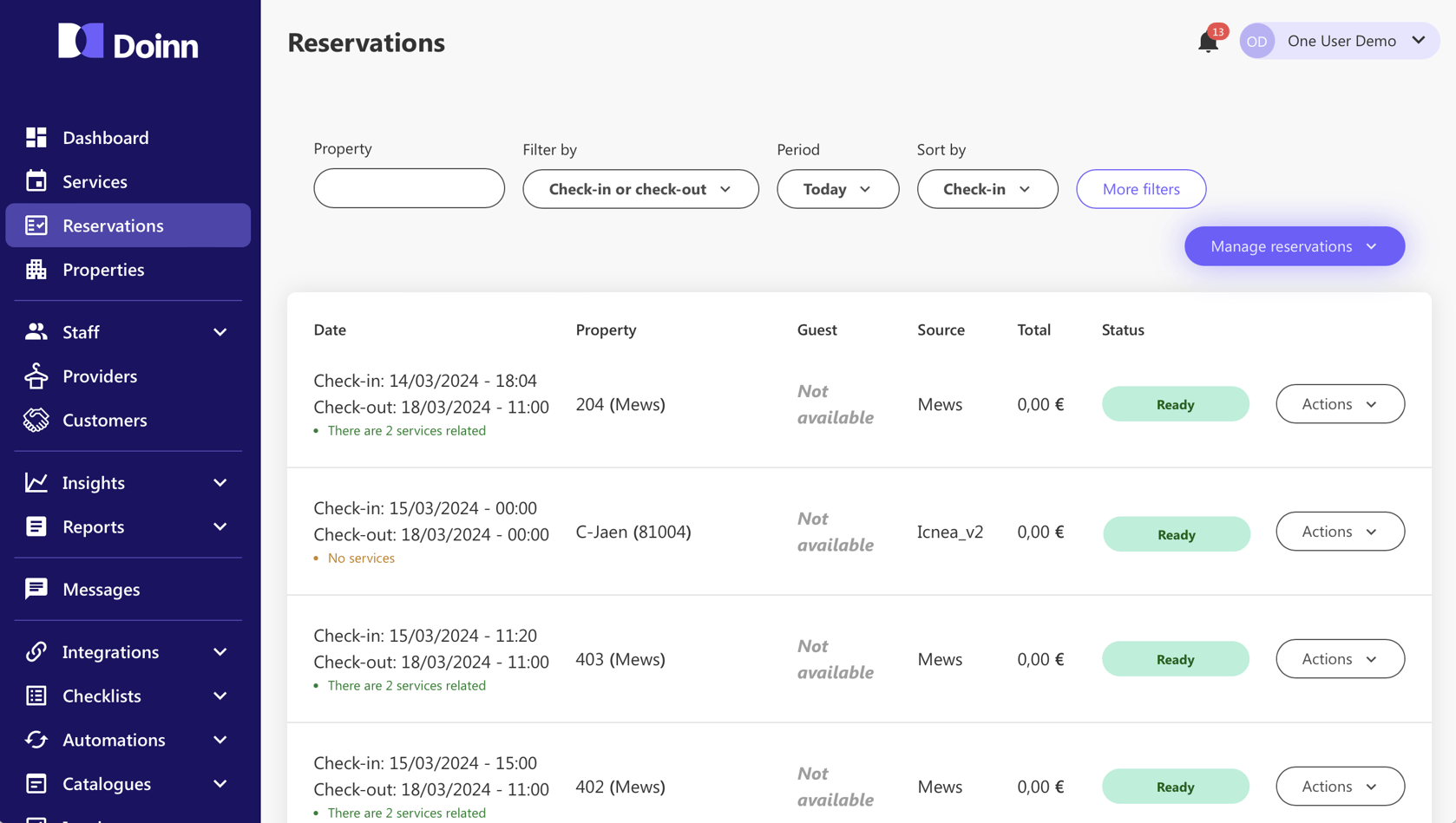 Doinn - Homhero Integration